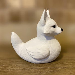 Arctic Fox Duck- 3D Printed Figurine - Jeep Ducking Gift - Collectibles ...