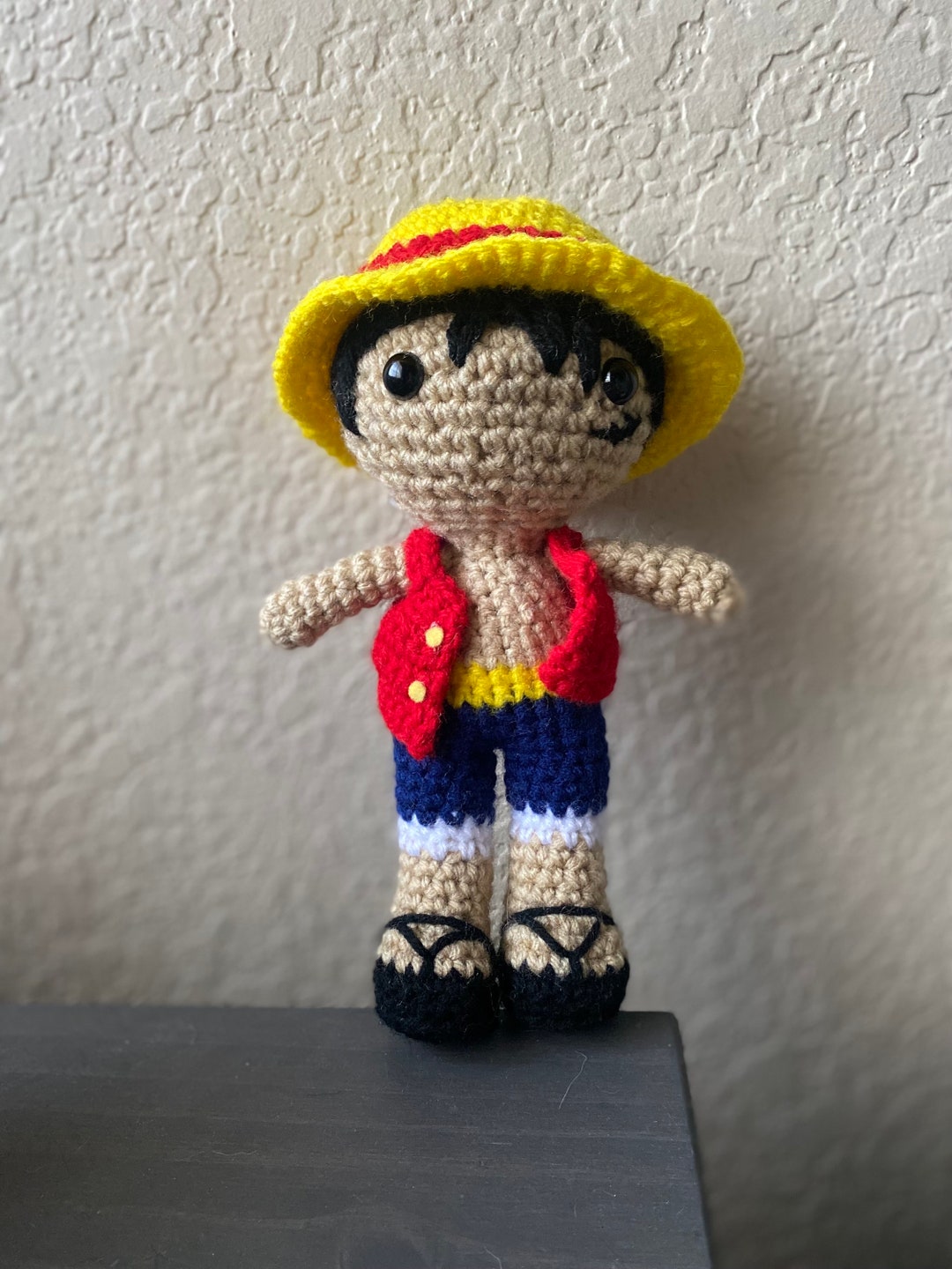 Handmade One Piece Luffy Crochet Doll - Etsy