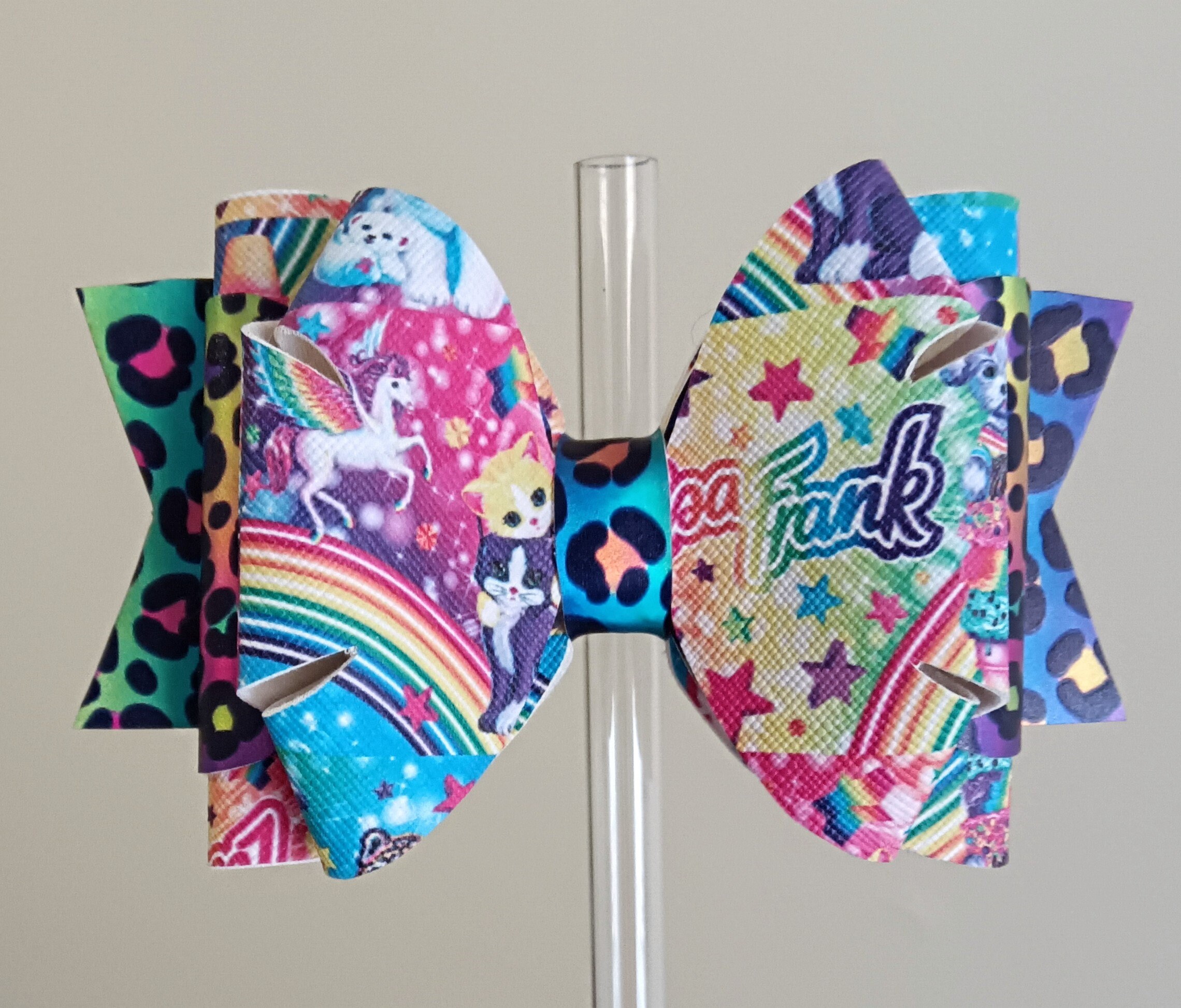 Lisa Frank Straw Bow Topper - Etsy