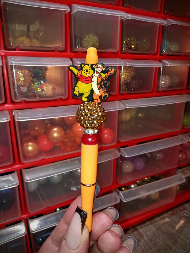 Winnie and Tigger Beaded Pen - Etsy