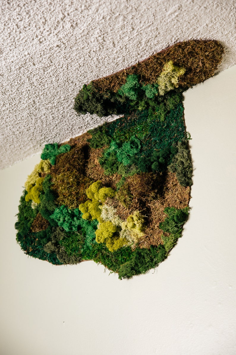 3D Moss Panels | Corner Moss Wall Art Decor | Custom Made Preserved ...