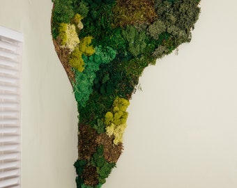3D Moss Panels Corner Moss Wall Art Decor Custom Made Preserved Moss ...