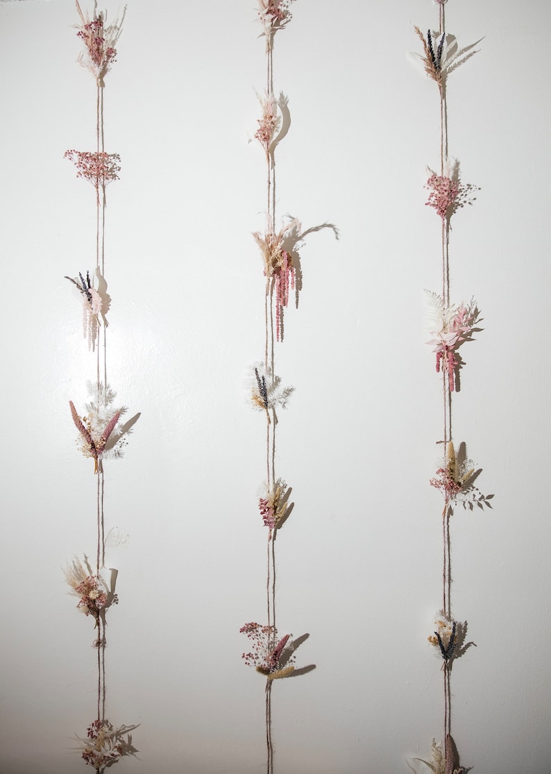 Hanging Strings of Dried Flowers for Wall Decor - Etsy