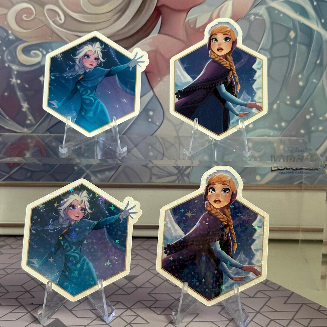 Lorcana Elsa and Anna Stickers | Decals Vinyl Water Resistant | Set of ...