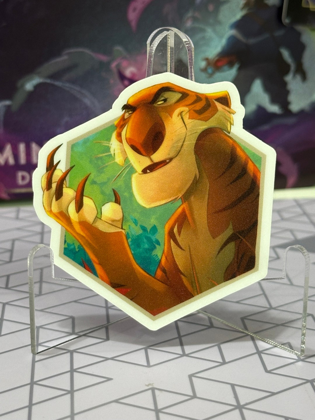 Lorcana Shere Khan Enchanted Decal | Jungle Book Villain | Trading Card ...
