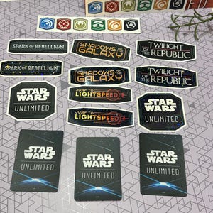 Star Wars Unlimited Set Labels/stickers Decals | SWU Binder Box ...