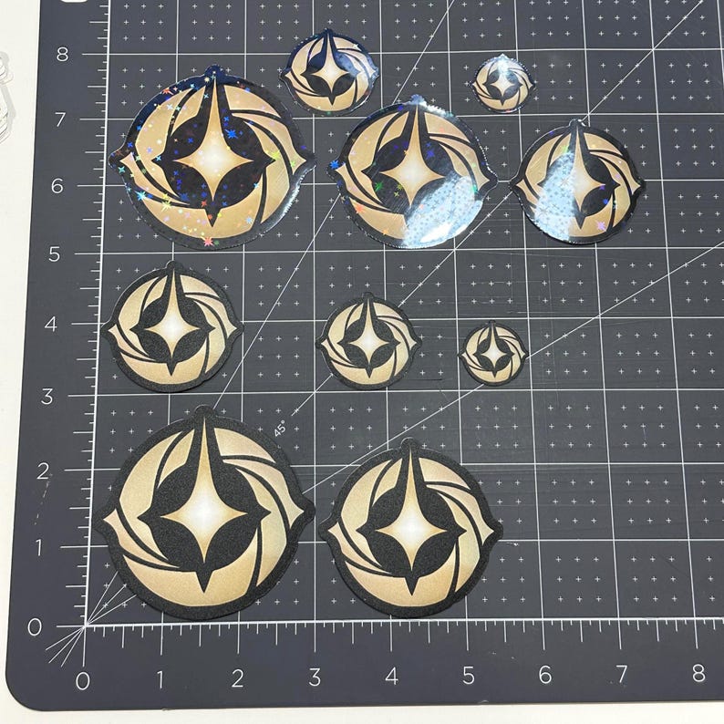 Lorcana Symbol Decals |stickers | Gold With Black Background | Trading ...