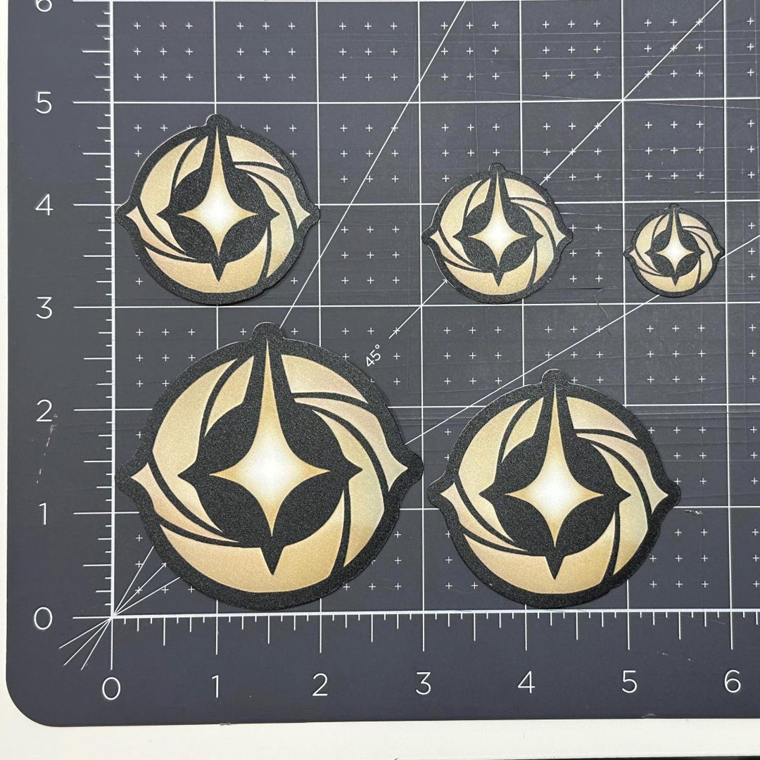 Lorcana Symbol Decals |stickers | Gold With Black Background | Trading ...