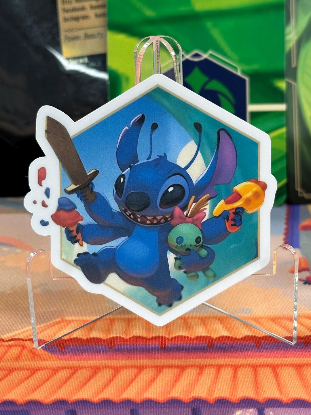 Lorcana Stitch Little Trickster Sticker | Decal | Azurite Sea | Emerald ...
