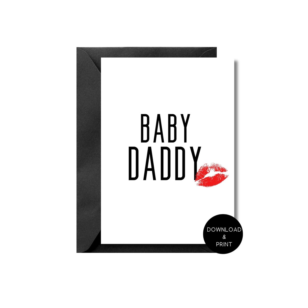 Baby Daddy Valentines Day Card/daddy Card / Printable Card / Instant ...