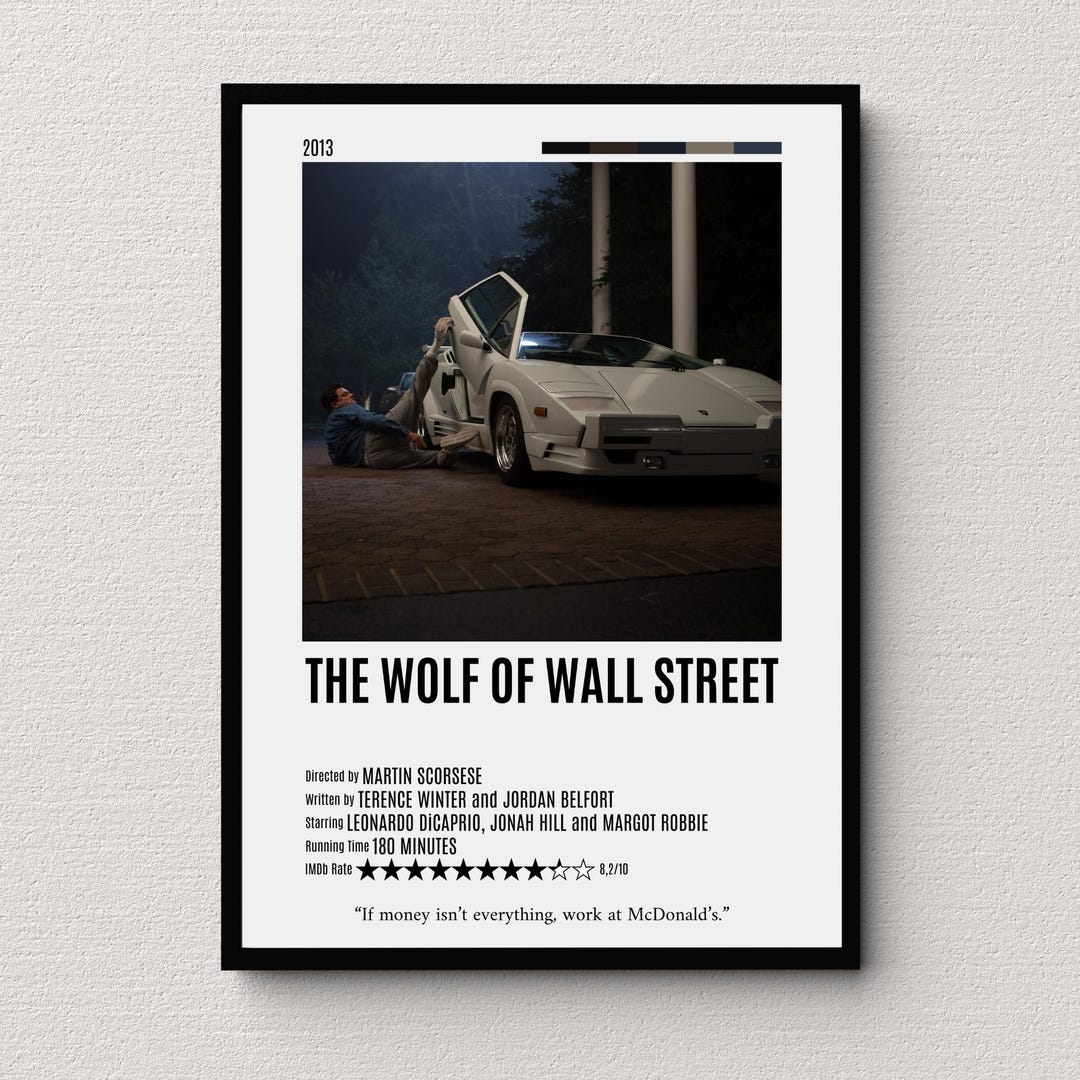 The Wolf of Wall Street Poster Movie Poster Wall Art Wall Decor Digital ...