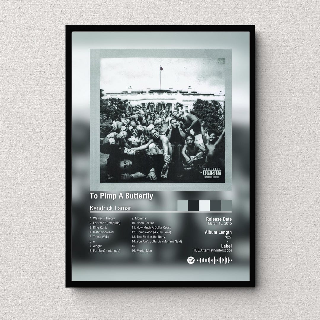 Kendrick Lamar to Pimp A Butterfly Poster Hip Hop Album Cover Poster ...