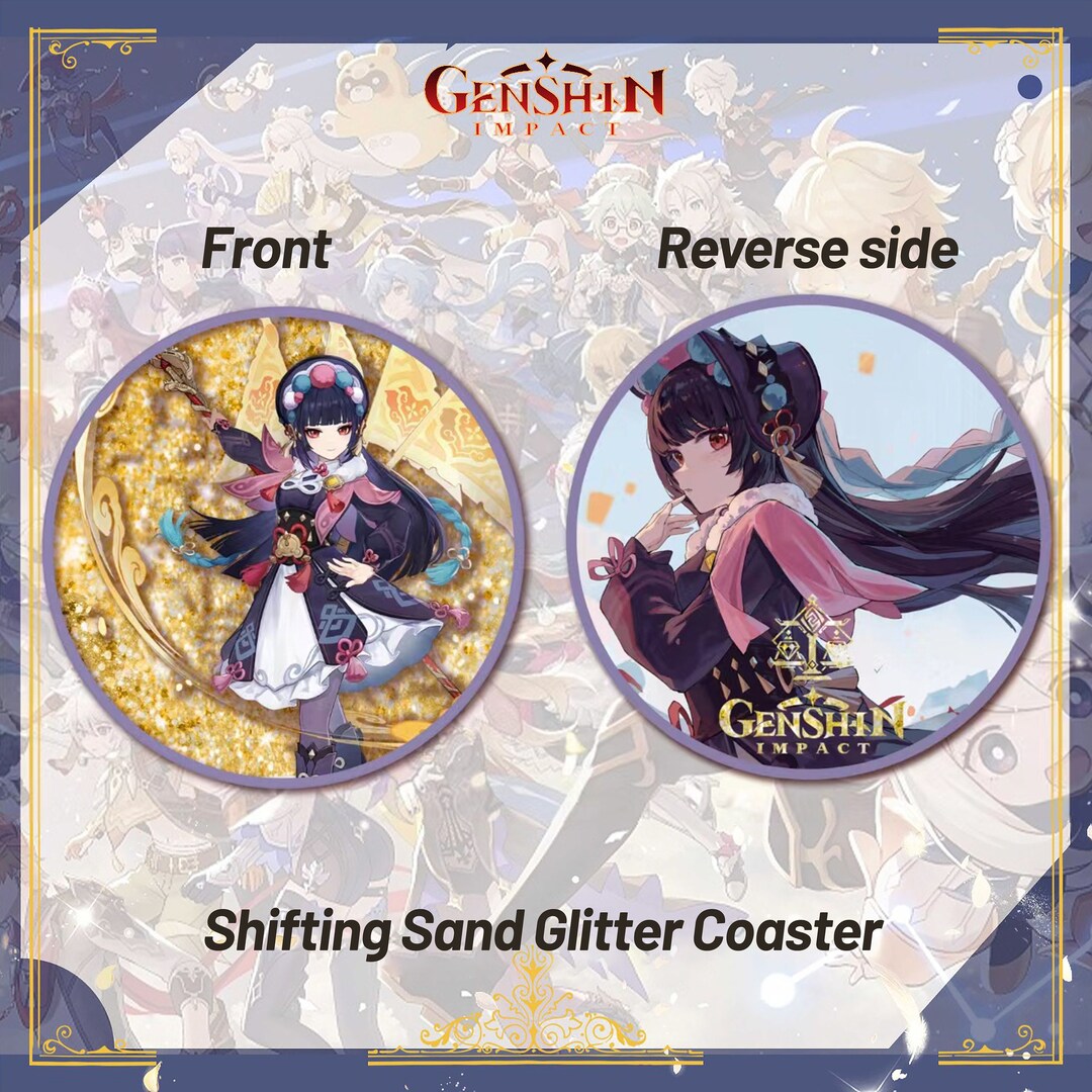 Genshin Acrylic Coaster Genshin Glitter Coasters Genshin Impact Coaster ...