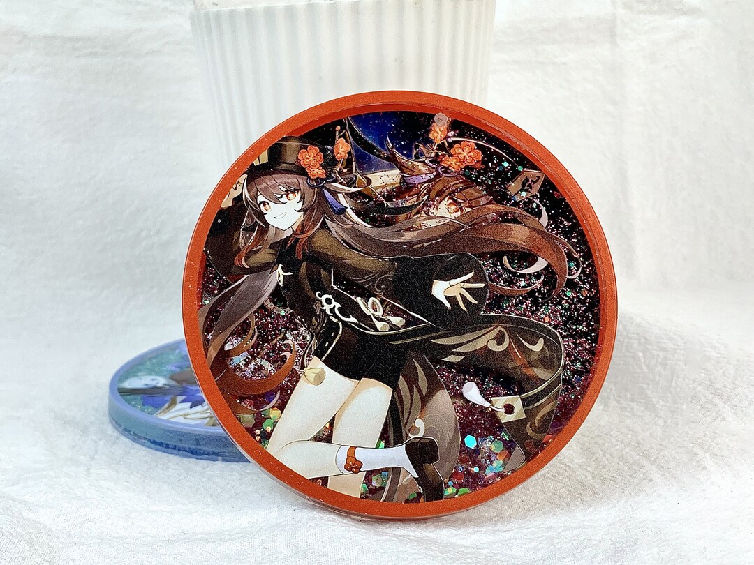 Genshin Coasters Genshin Glitter Genshin Impact Coaster Gifts for Him ...