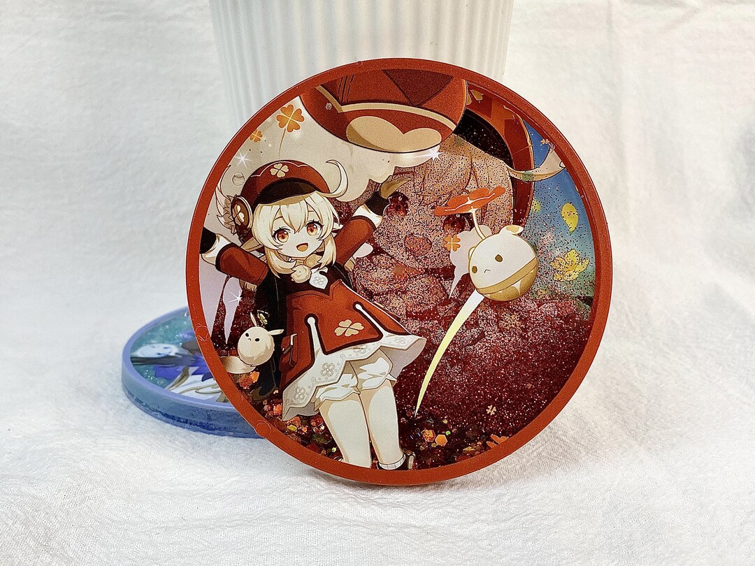 Genshin Acrylic Coaster Genshin Glitter Coasters Genshin Impact Coaster ...