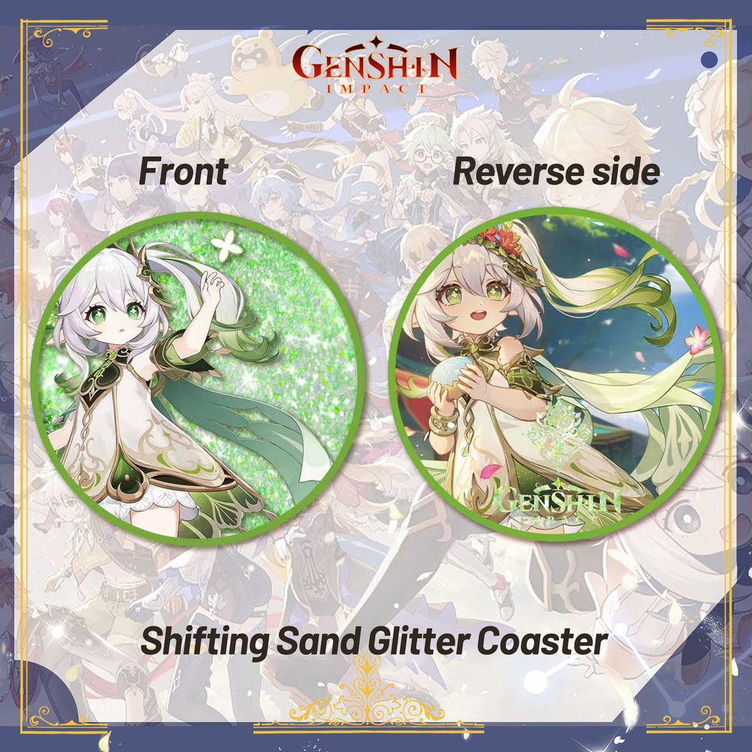 Genshin Acrylic Coaster Genshin Glitter Coasters Genshin Impact Coaster ...