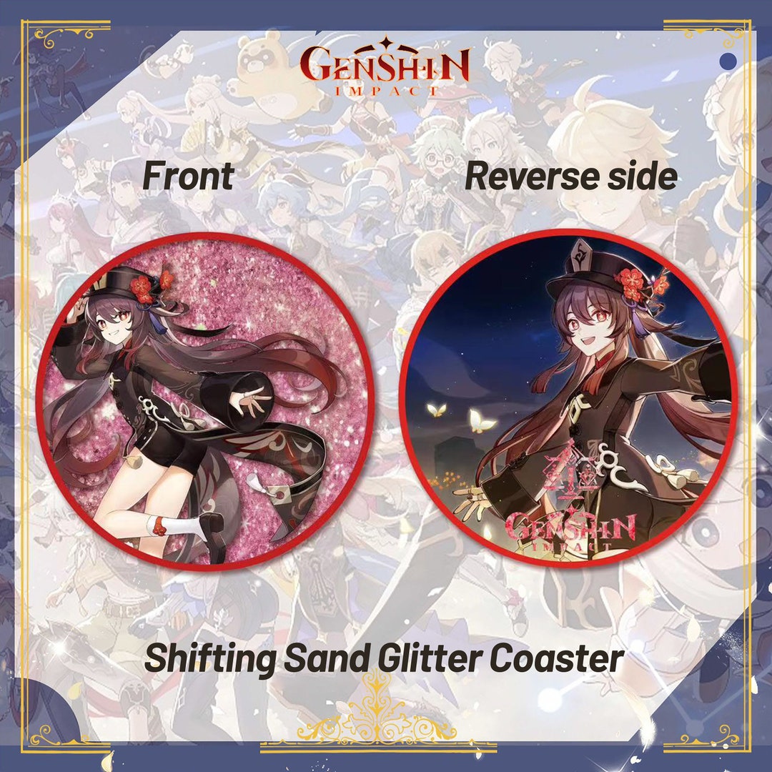 Genshin Acrylic Coaster Genshin Glitter Coasters Genshin Impact Coaster ...