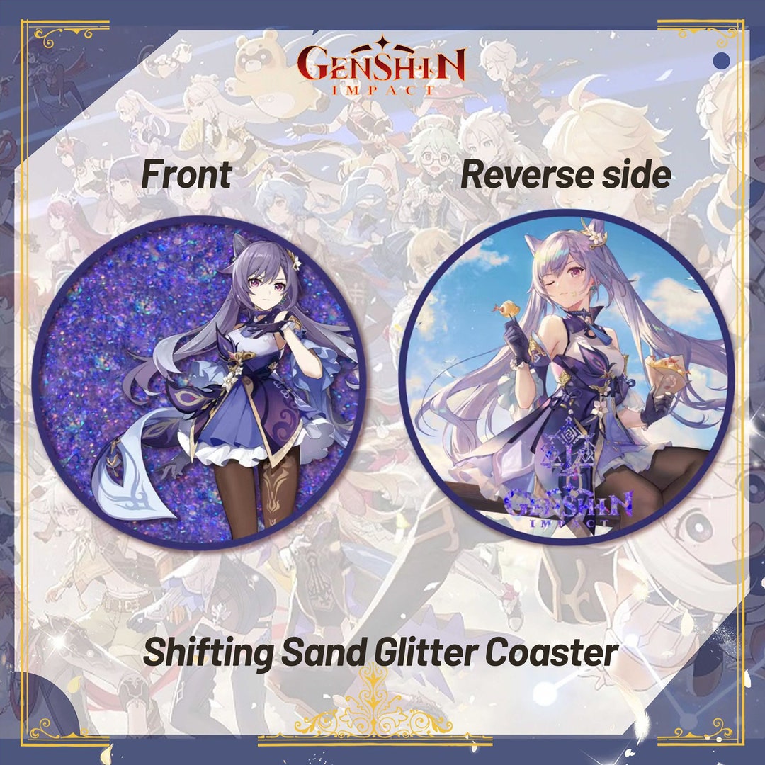 Genshin Acrylic Coaster Genshin Glitter Coasters Genshin Impact Coaster ...