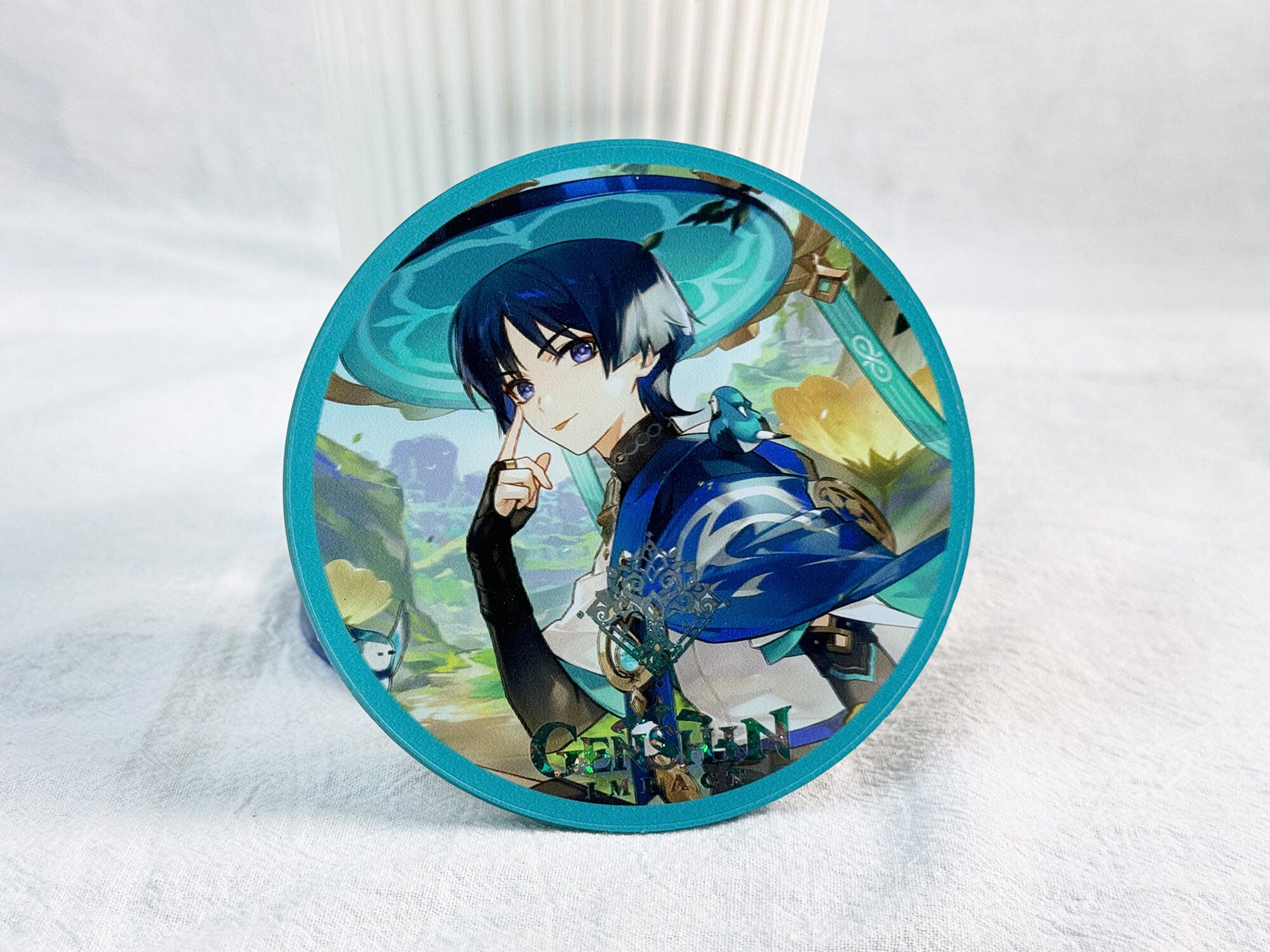 Customizable Genshin Coasters Genshin Glitter Genshin Impact Coaster ...