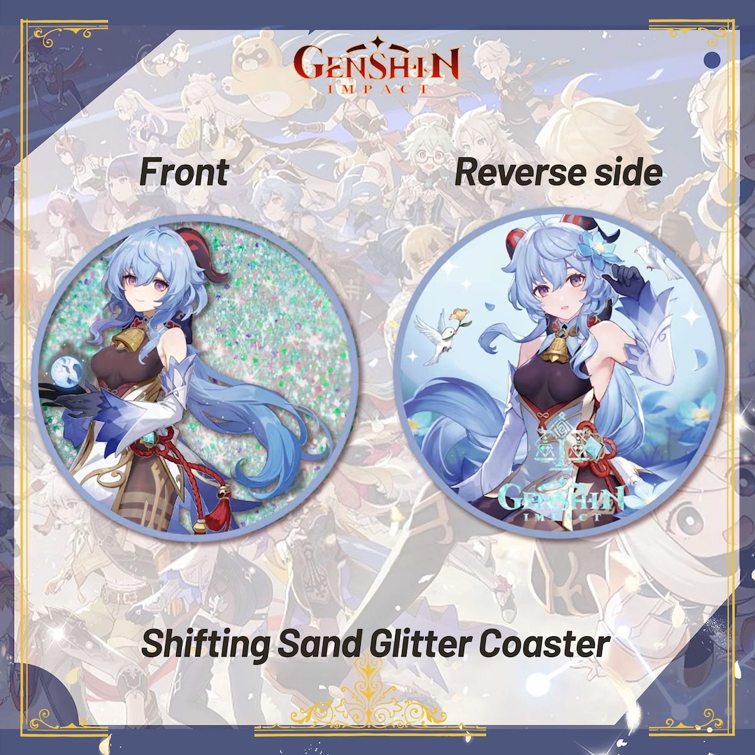 Genshin Acrylic Coaster Genshin Glitter Coasters Genshin Impact Coaster ...