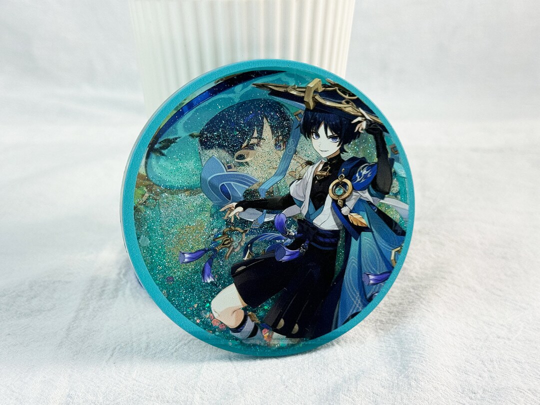 Genshin Coasters Genshin Glitter Genshin Impact Coaster Gifts for Him ...
