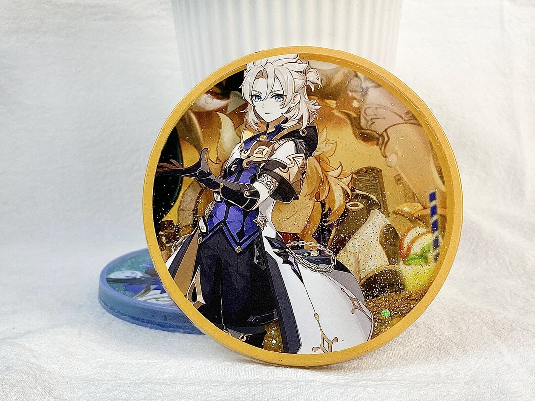 Genshin Acrylic Coaster Genshin Glitter Coasters Genshin Impact Coaster ...