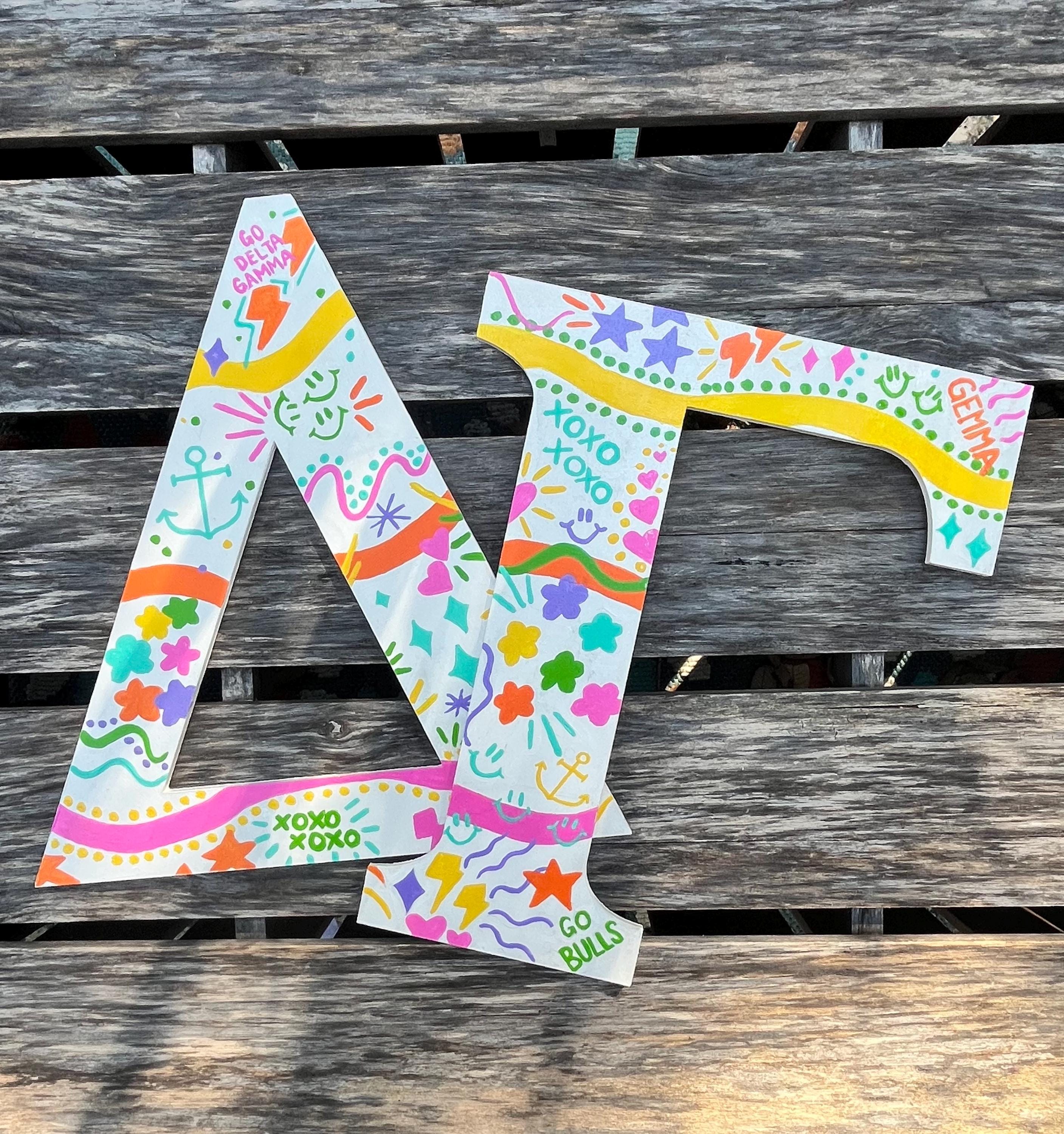 Custom Painted Wood Letters - Etsy