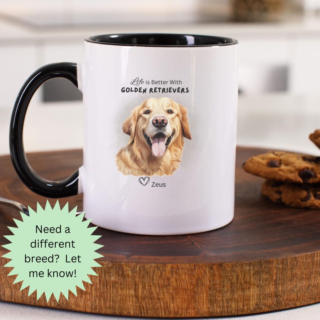 Personalized Golden Retriever Mug, Custom Dog Lover Gift - Etsy