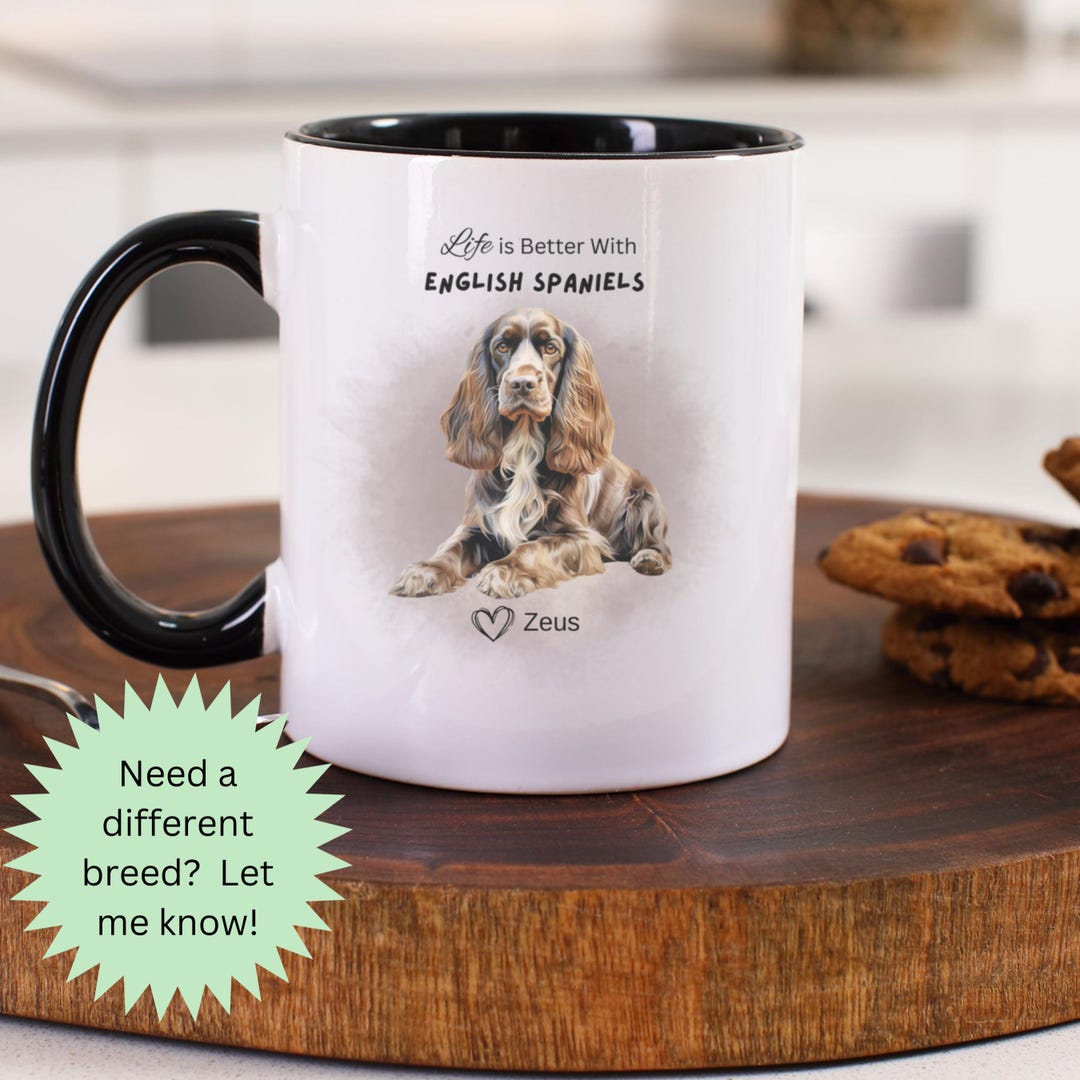 Personalized English Cocker Spaniel, Pet Coffee Mug, Dog Tea Cup ...