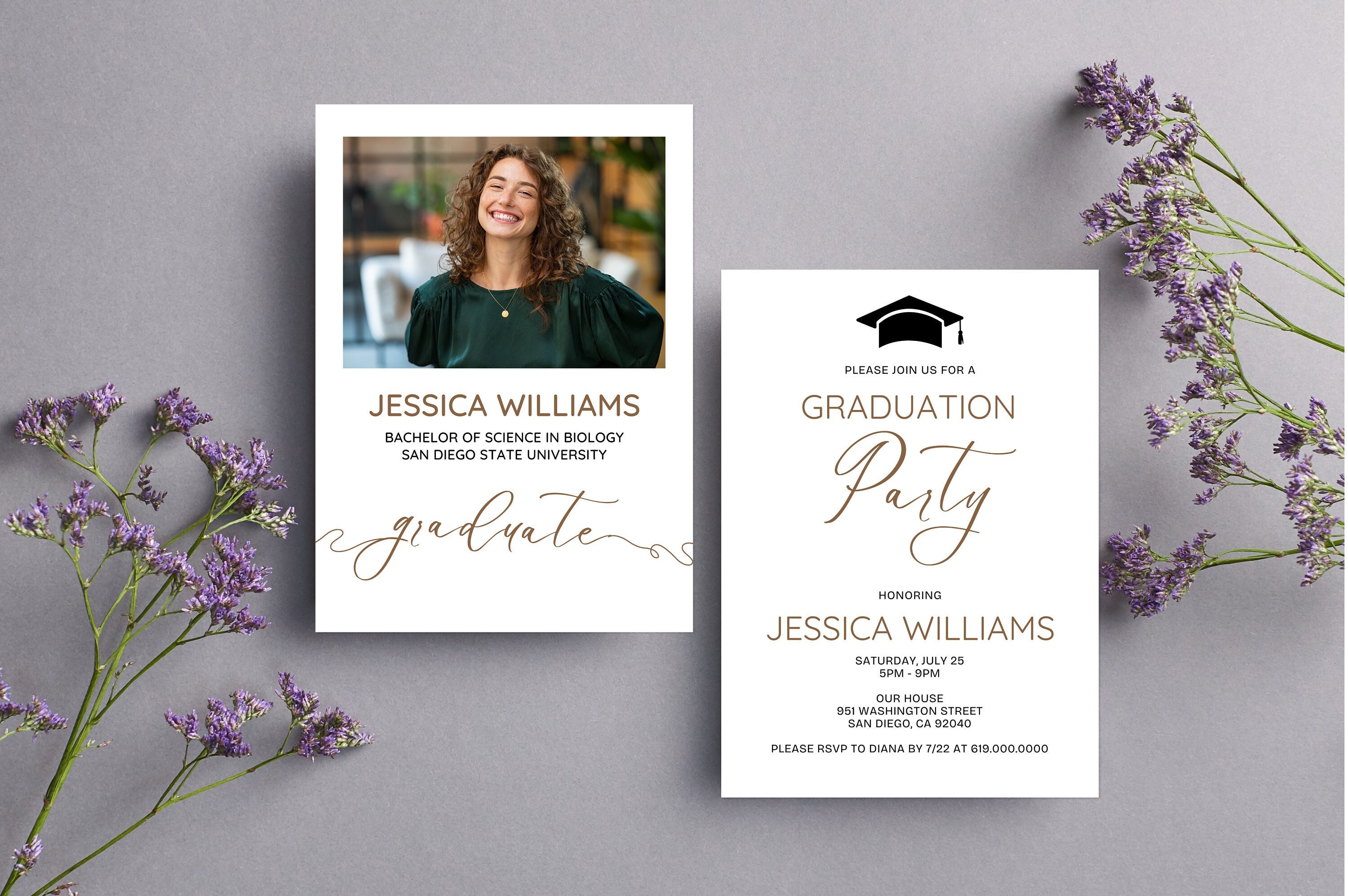 Graduation Party Invitation, Graduation Invitation Template, Graduation ...
