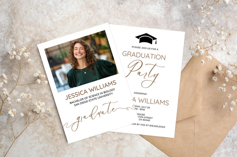 Graduation Party Invitation, Graduation Invitation Template, Graduation ...