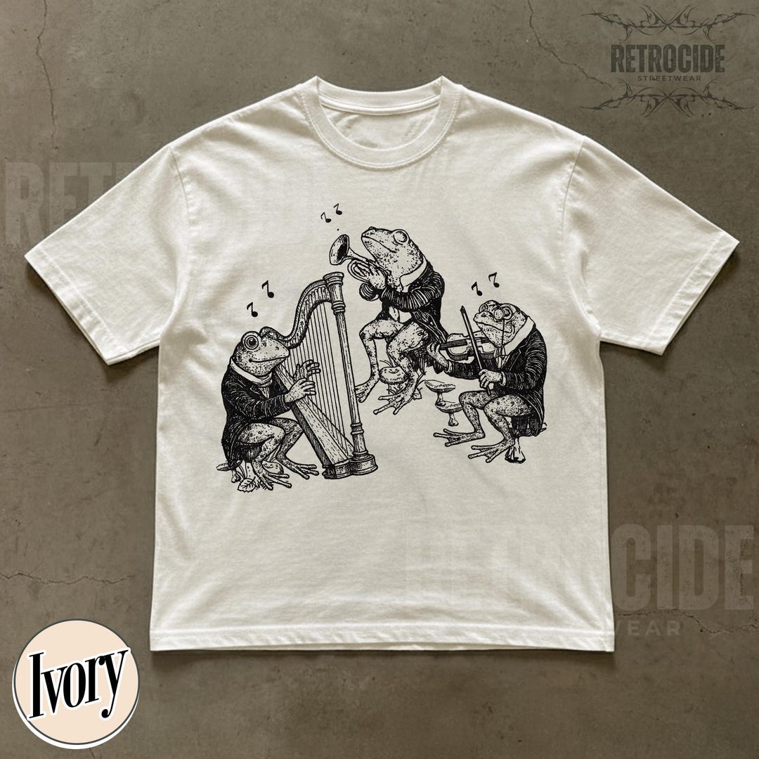 Frog Musicians 90s Retro Comfort Colors Shirt, Vintage Frog Graphic Tee ...