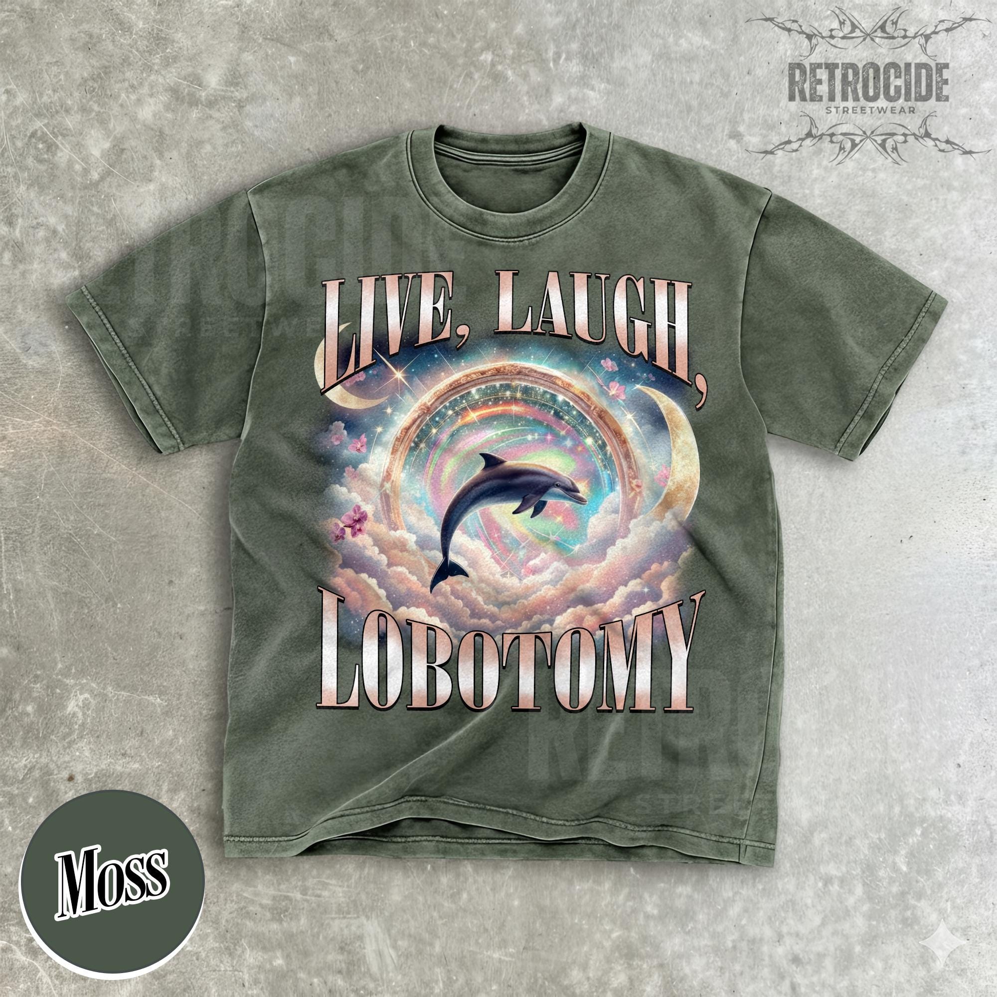 Live Laugh Lobotomy Comfort Colors Unisex T Shirt, Funny Dolphin Meme T ...