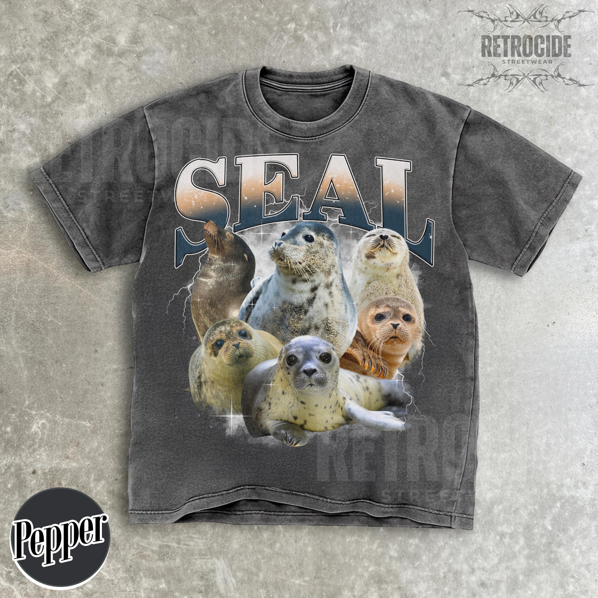 Baby Seals Vintage Graphic T-shirts, Retro Sea Dog Bootleg T-shirt ...