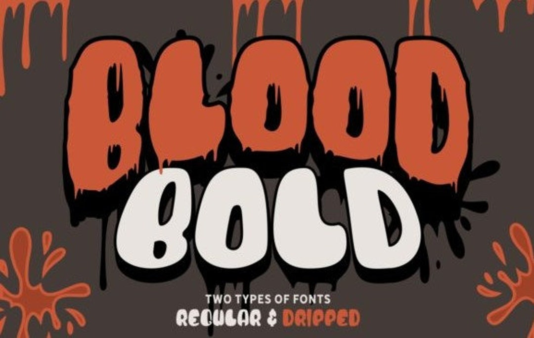 Blood Bold Font, Modern Font, Handwritten Font, Personal Display Font ...