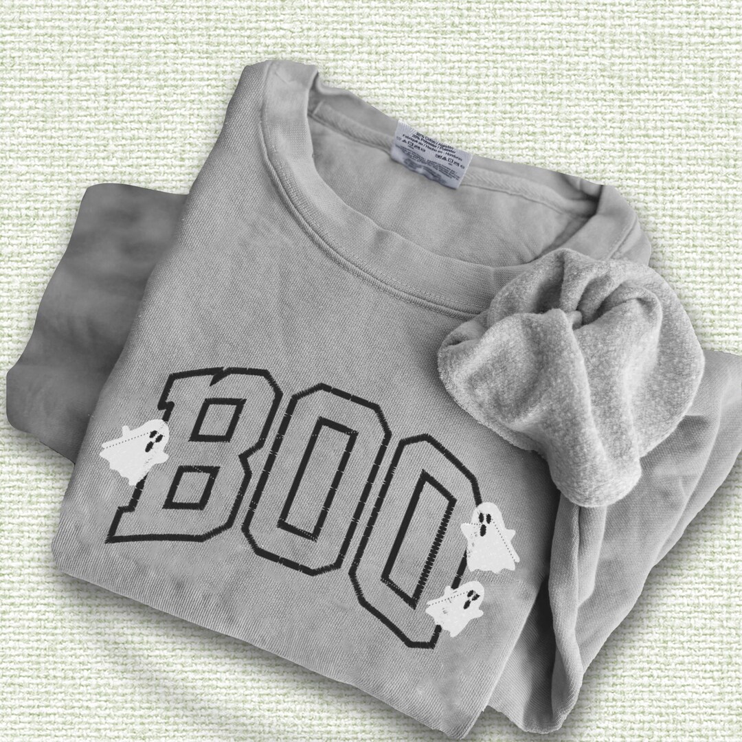 Custom Vintage Boo Ghosts Embroidered Sweatshirt, Retro Halloween ...