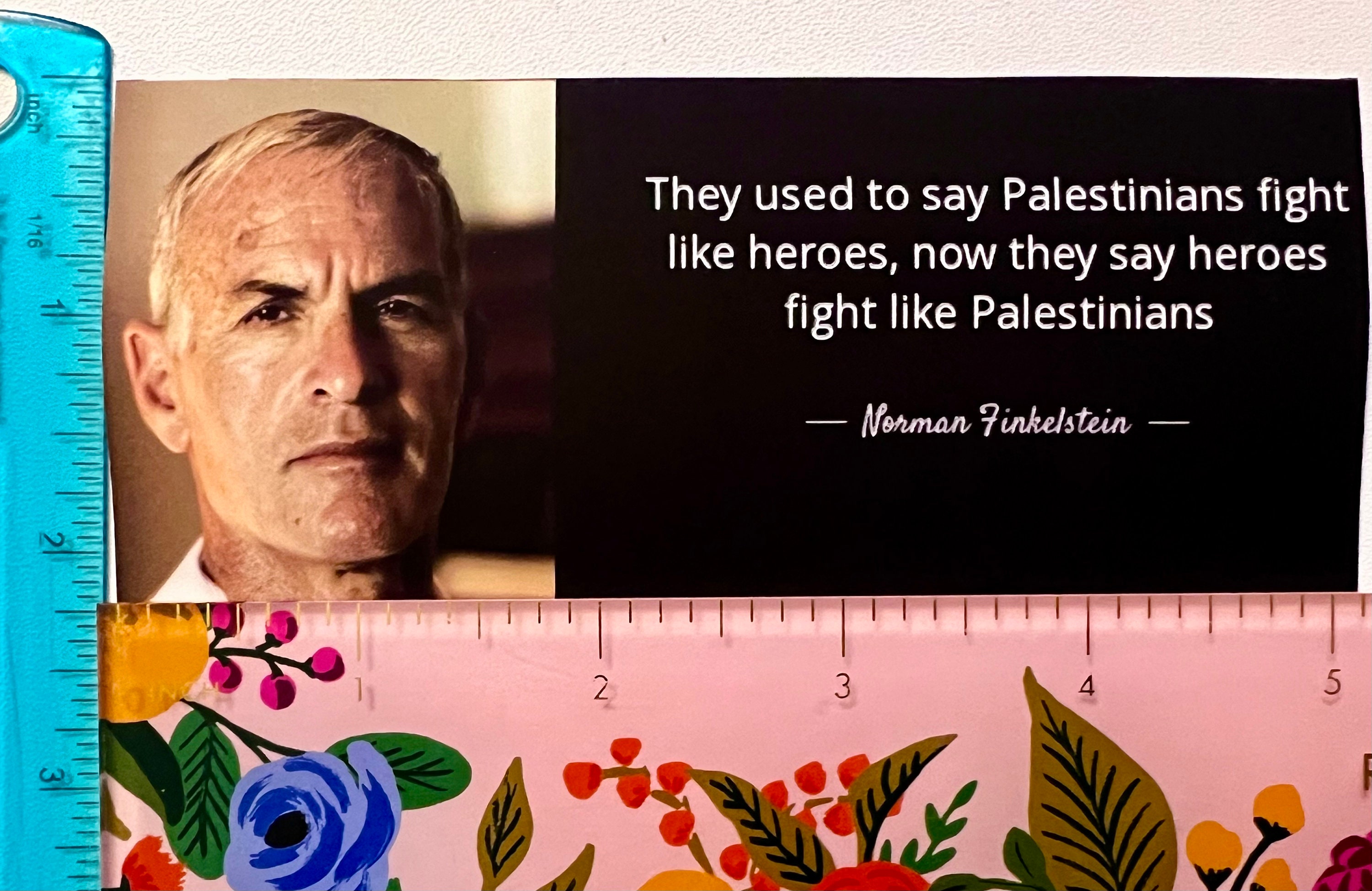 Norman Finkelstein Palestine Heroes Quote Vinyl Sticker - Etsy