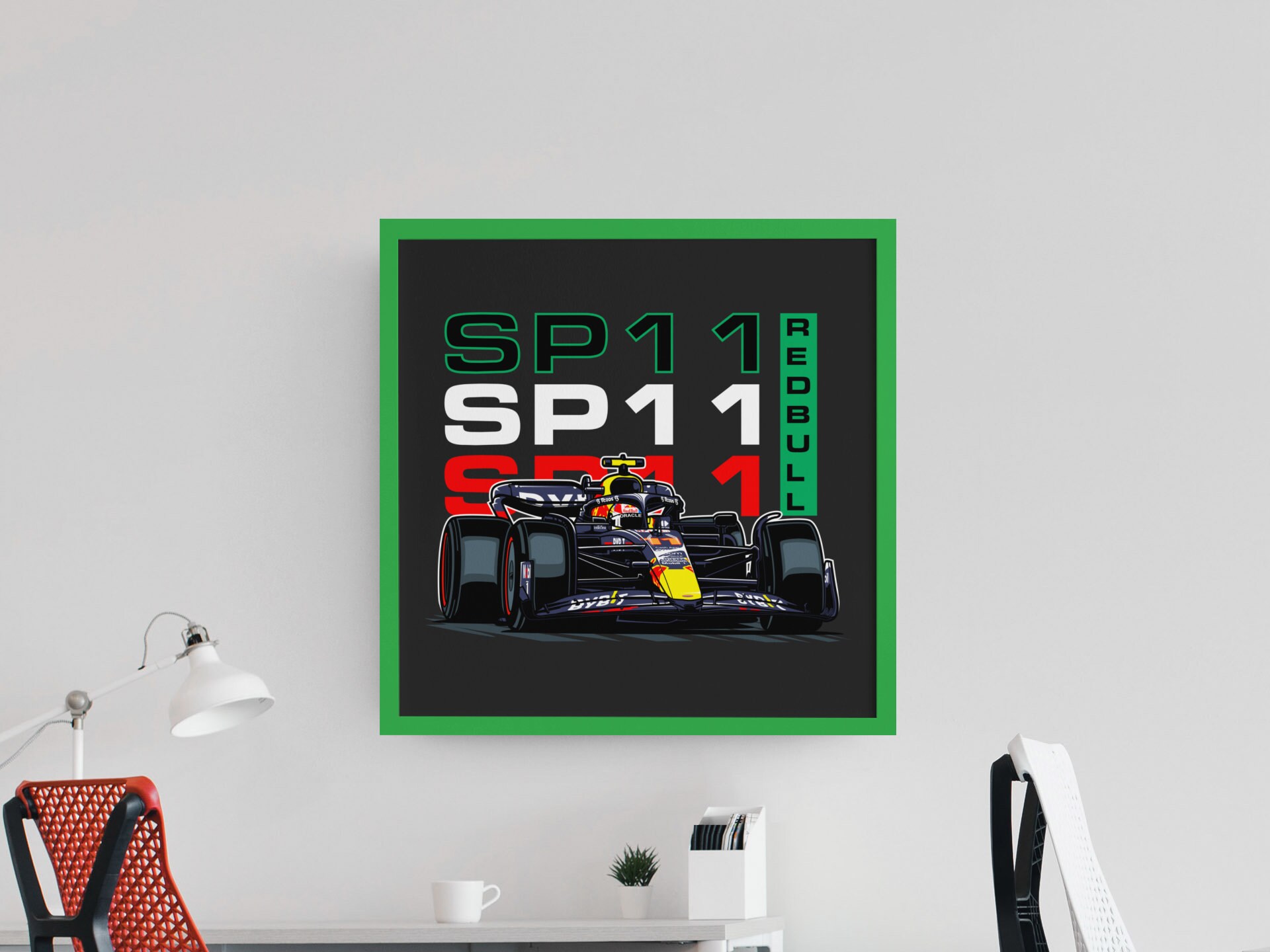 Sergio Perez SP11 Redbull Print Formula 1 Racing Car Poster Vintage ...
