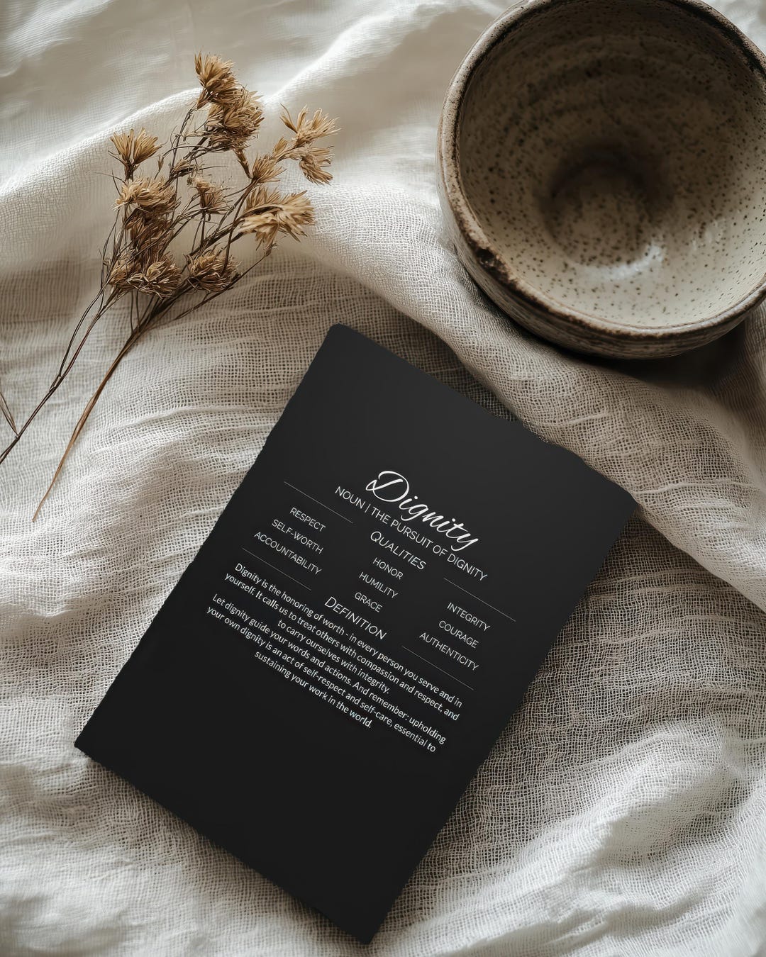 Dignity Definition Print: Dark Academia Stoic Decor (digital Download ...