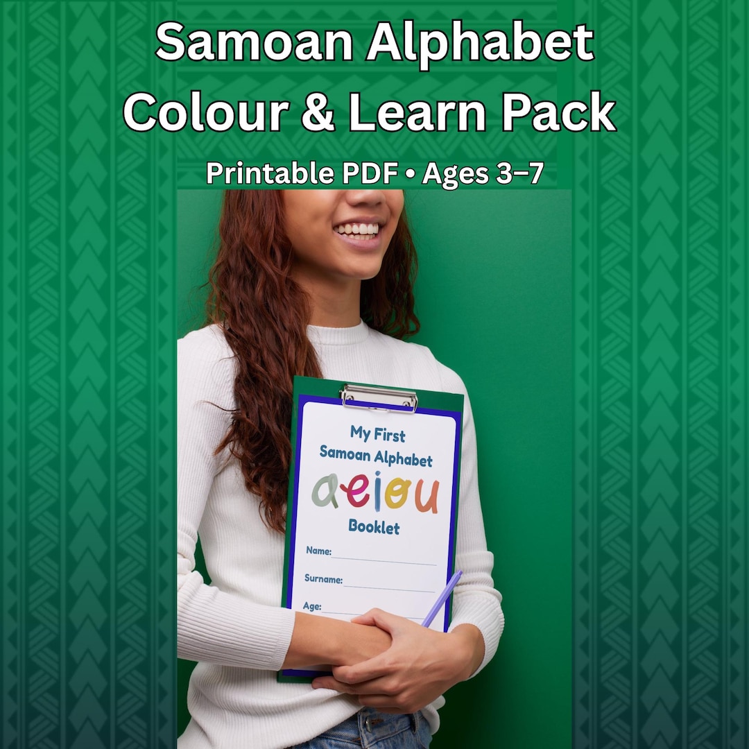 Samoan Alphabet Colouring & Learning Pack | Pasifika Kids Printable ...