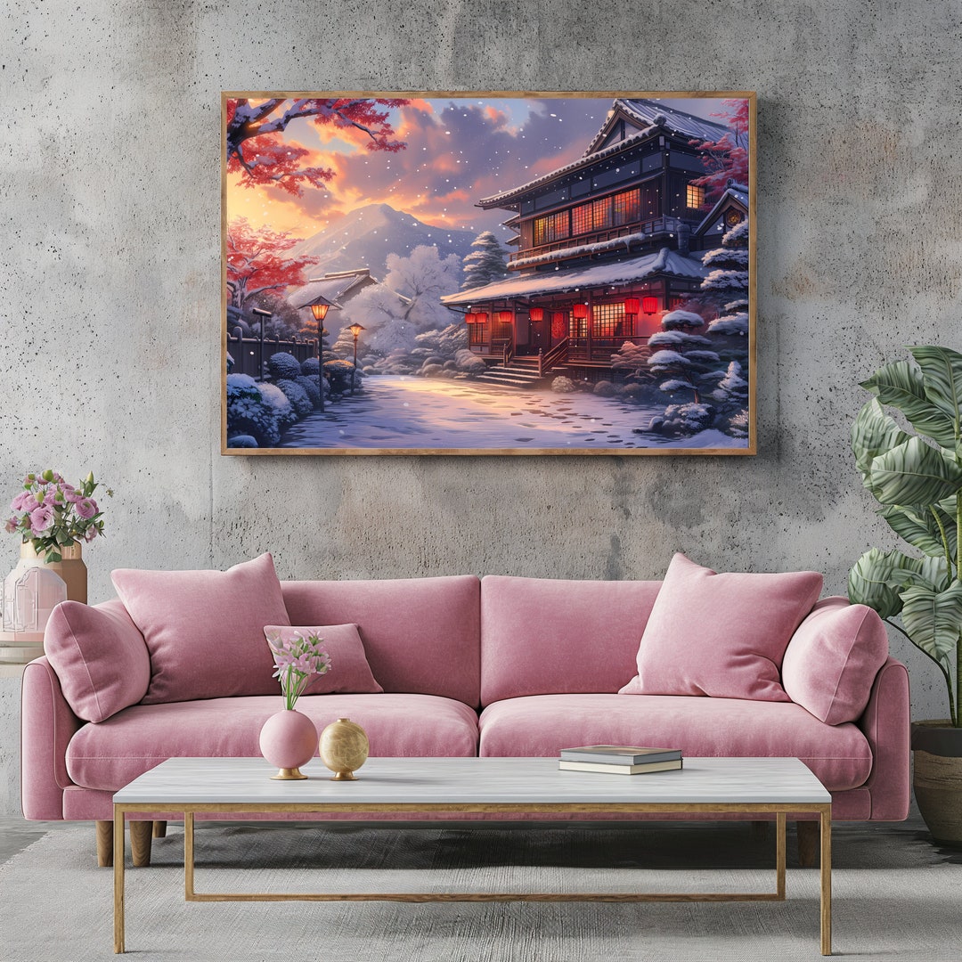 Snowy Dojo Poster Picture Art Print Living Room Painting Art Mural ...