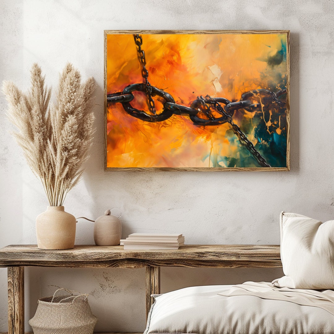 Chains Colorful Poster Picture Art Print Living Room Painting Art Mural ...