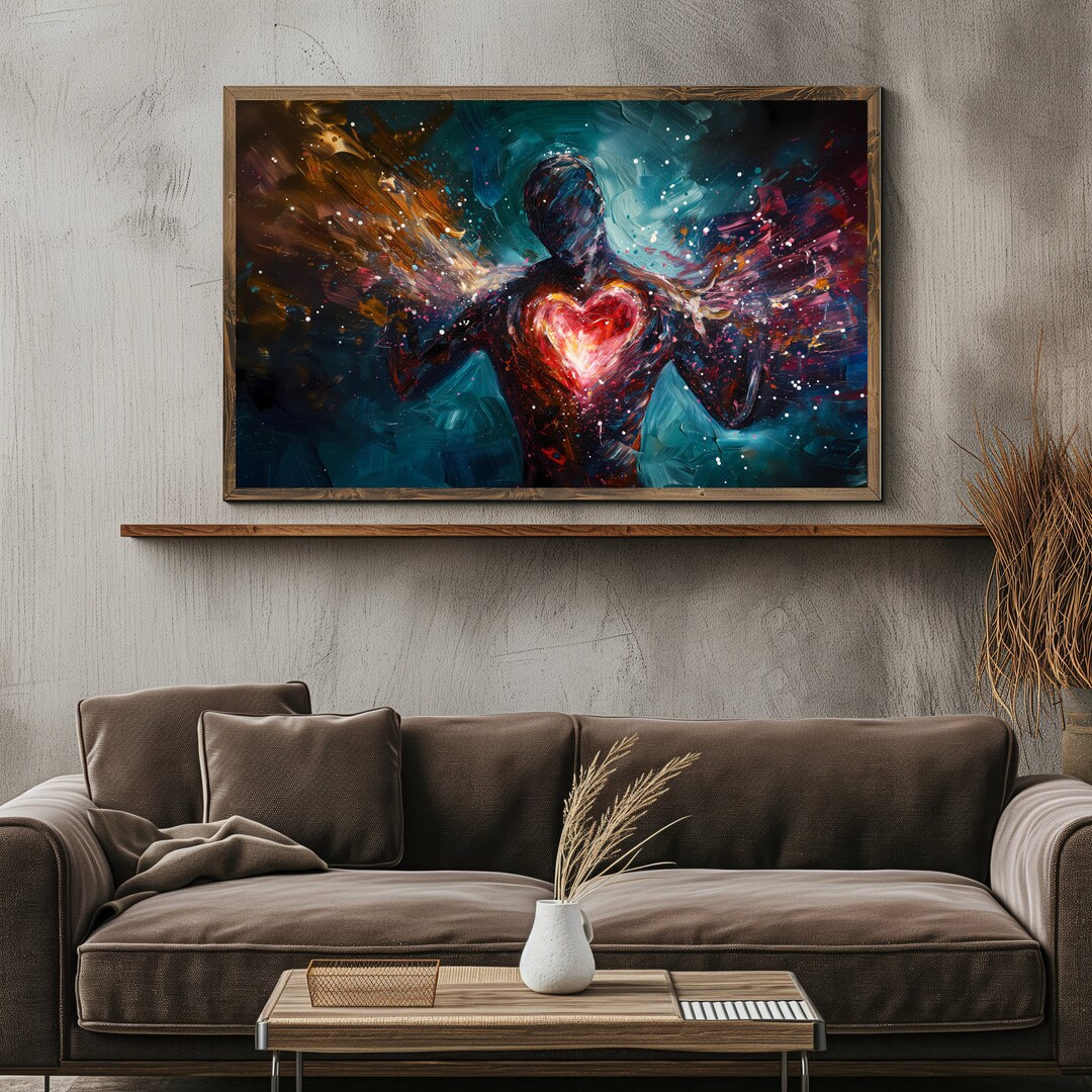 Heart Human Universe Poster Picture Art Print Living Room Painting Art ...
