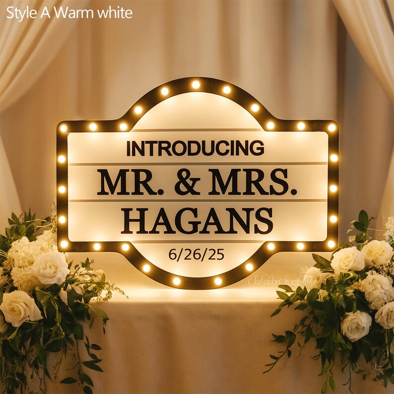 Personalized Wedding Marquee Club Sign,bottle Service Prop Decor,brial ...