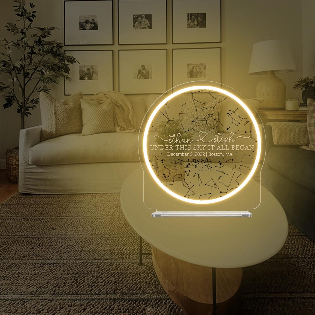 Custom Star Map LED Neon Sign,constellation Map Light, Star Map Night ...