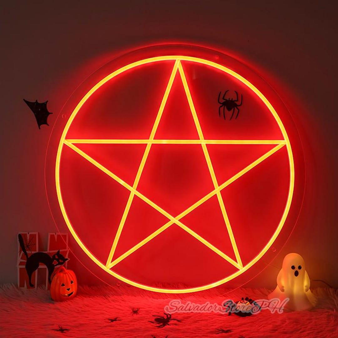 Pentagram Neon Sign, Pentagram Shaped Sign Decoration Home Decor Sign ...