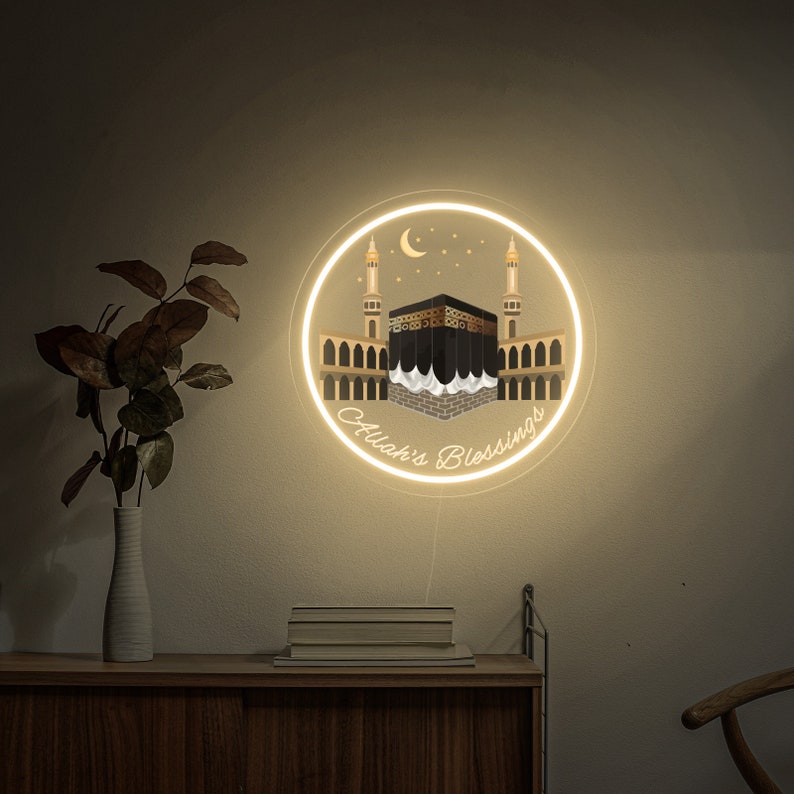 Personalised Kaaba With Name Neon Sign, Islamic Gifts, Hajj Mubarak ...