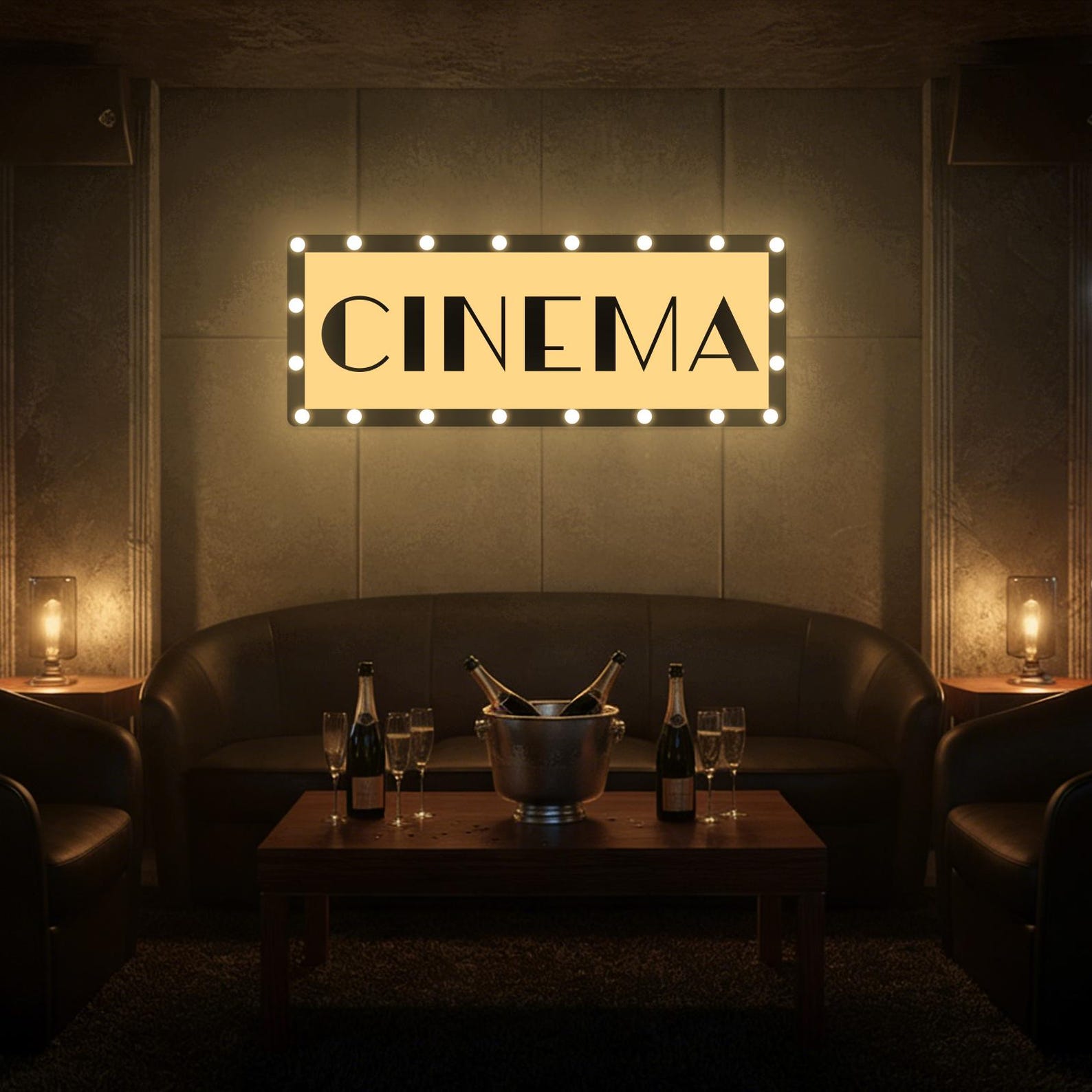 Personalized Cinema Marquee LED Light Sign,movie Room Wall Decor,home ...