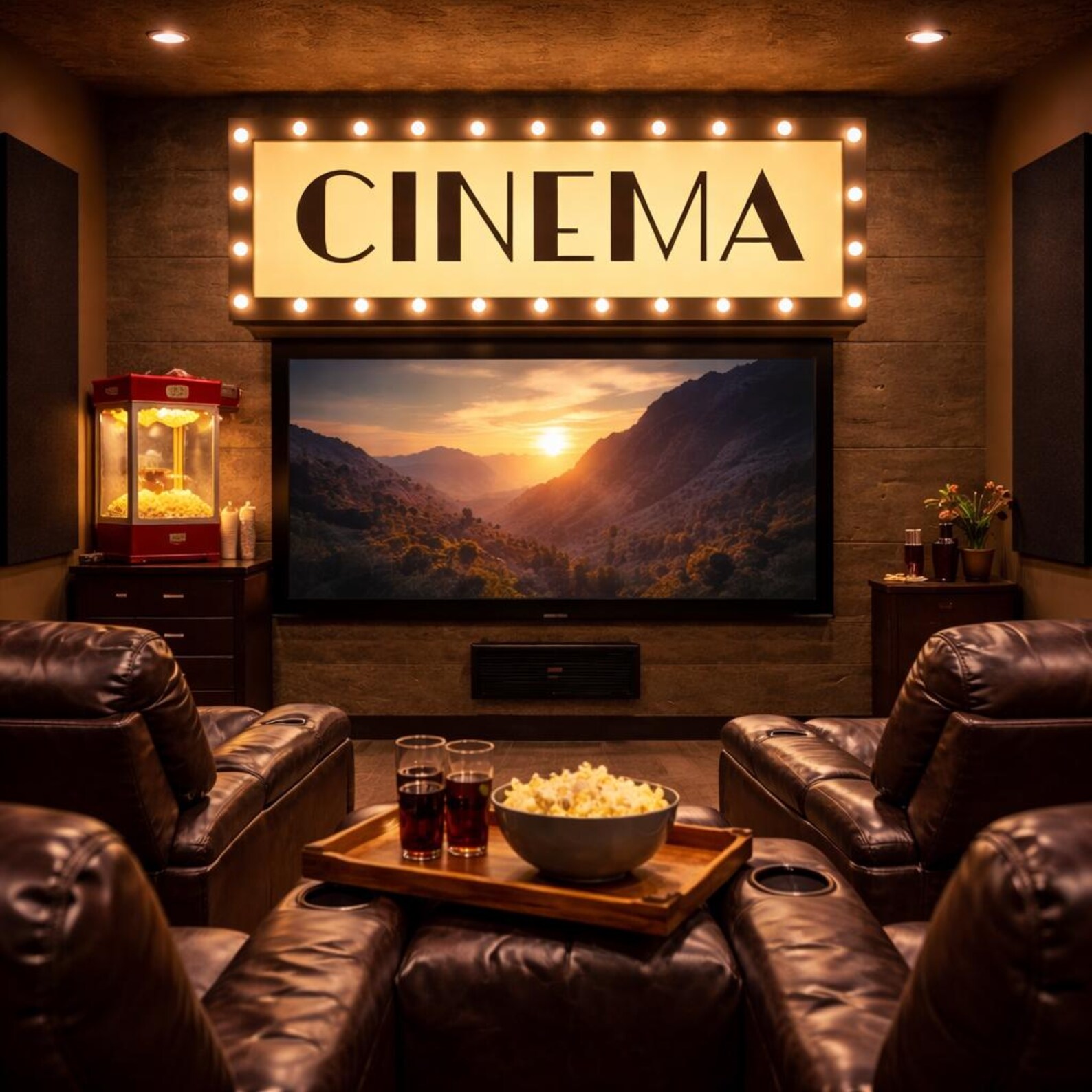 Personalized Cinema Marquee LED Light Sign,movie Room Wall Decor,home ...