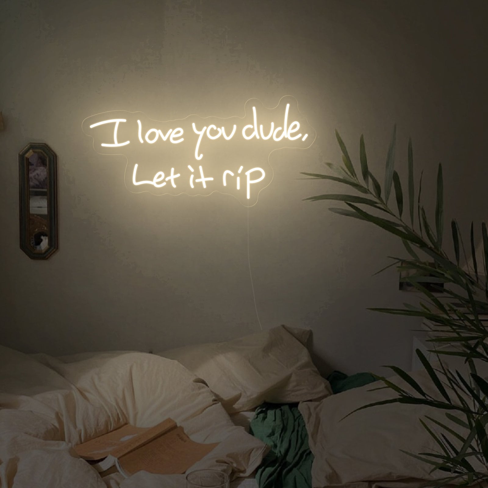 I Love You Dude Let It Rip Wall Art, the Bear Neon Sign, Aesthetic ...